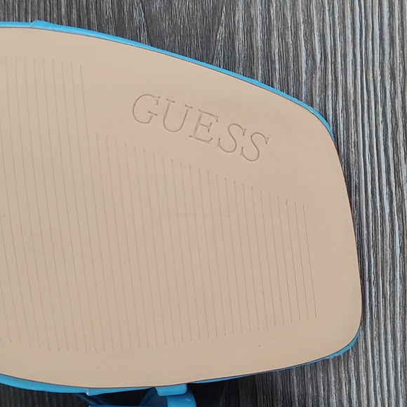 Guess | Shoes | New Guess Patent Turquoise Blue Square Toe High Heel ...
